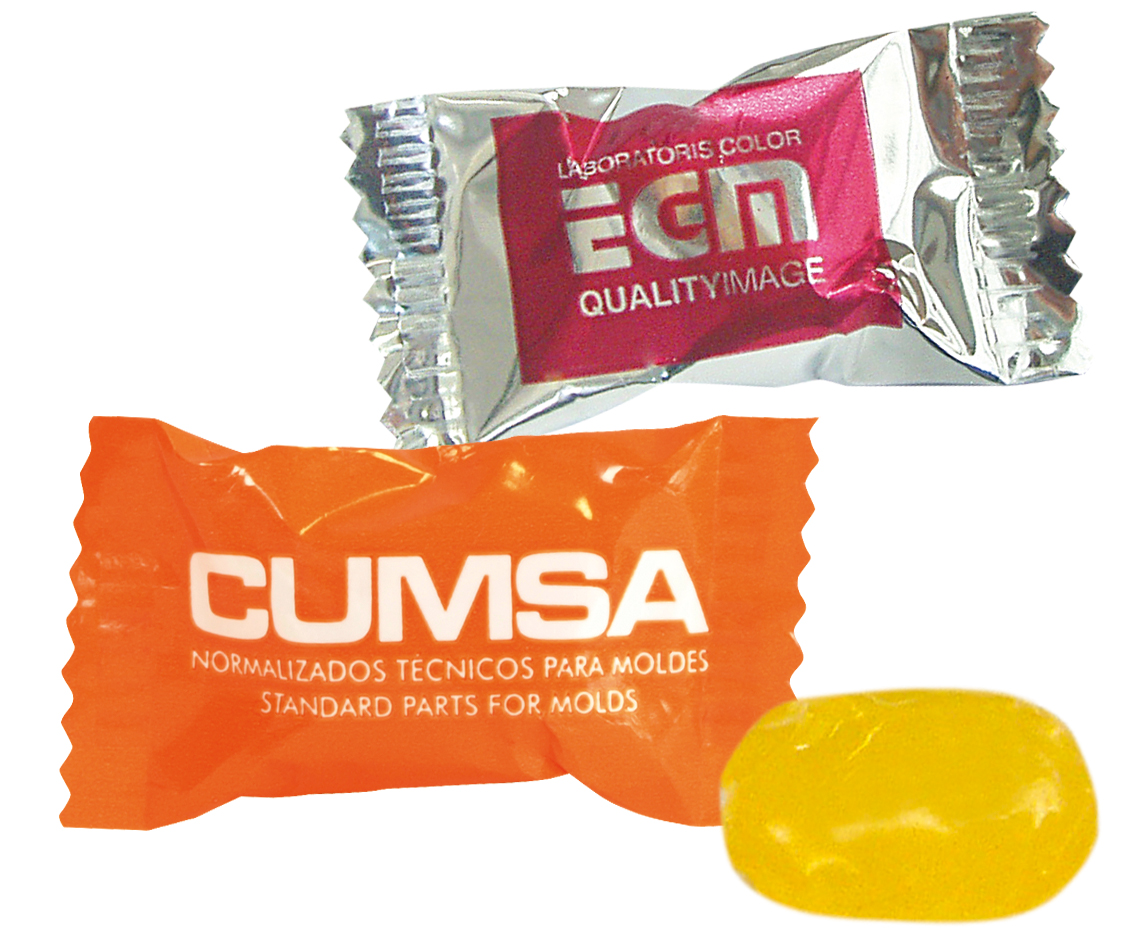 Candies, flow-packed