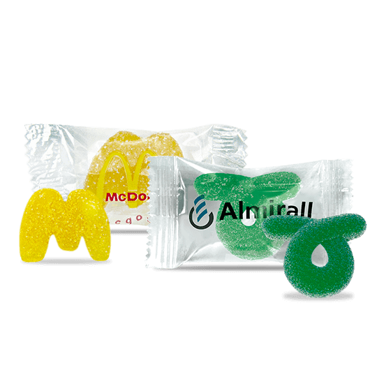 Maxi 2D gummy candy in flowpack