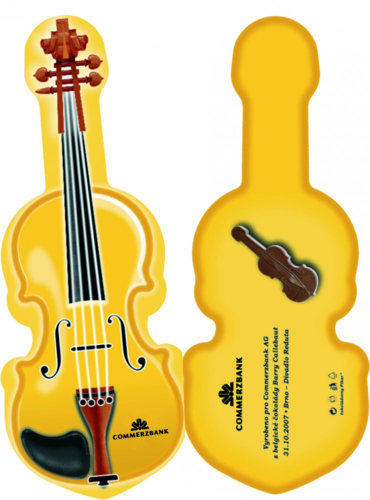 Promotional chocolate violin 200g